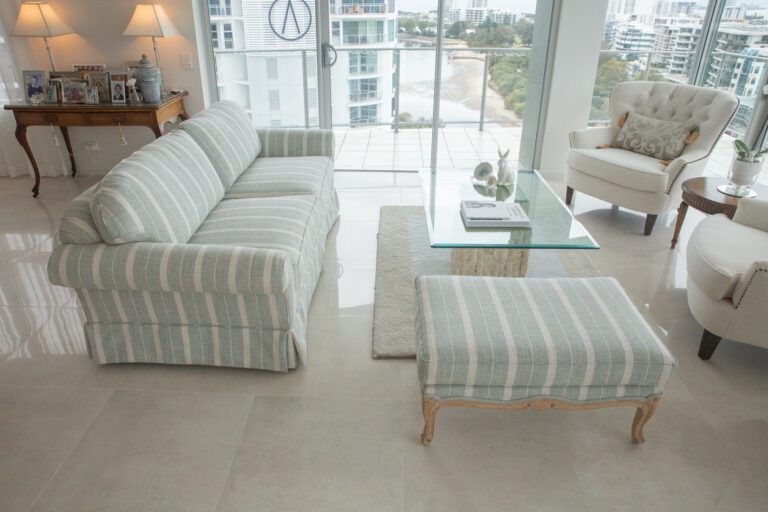 Traditional Lounge Suite - Coordinated Stripe Collection